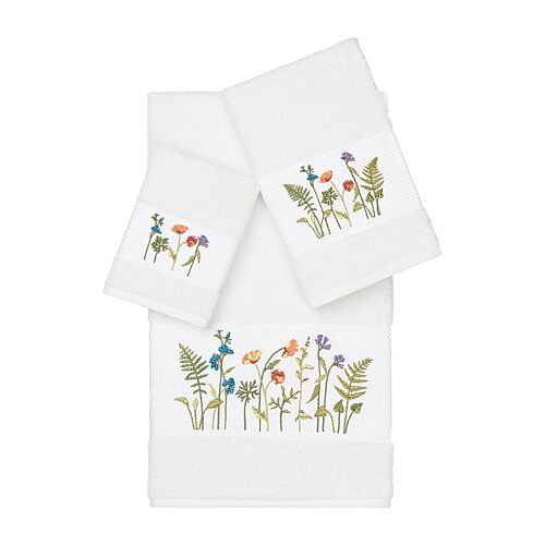 Click here for Linum Home Serenity 3-Pc. Embellished Towel Set -... prices