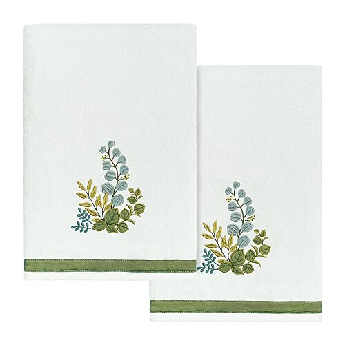 Click here for Linum Home Turkish Cotton Botanica Embellished 2-P... prices