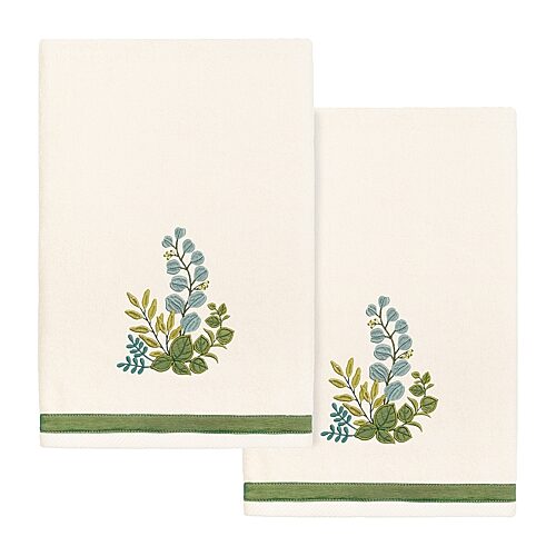 Click here for Linum Home Turkish Cotton Botanica Embellished 2-P... prices