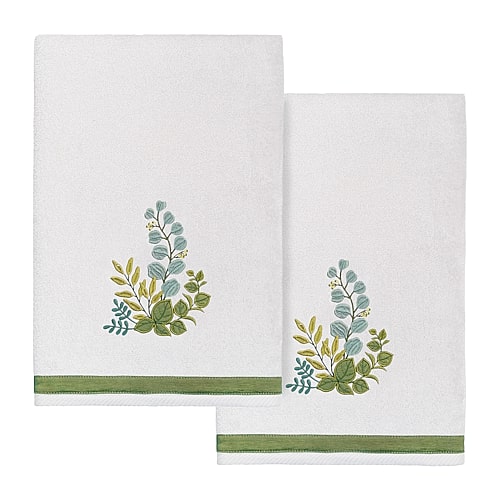 Click here for Linum Home Turkish Cotton Botanica Embellished 2-P... prices