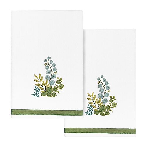 Click here for Linum Home Turkish Cotton Botanica Embellished 2-P... prices