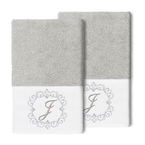 Click here for Linum Home Textiles Monica Silver Embellished 2-pc... prices