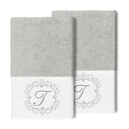Click here for Linum Home Textiles Monica Silver Embellished 2-pc... prices