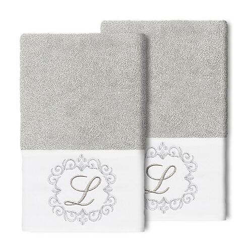 Click here for Linum Home Textiles Monica Silver Embellished 2-pc... prices