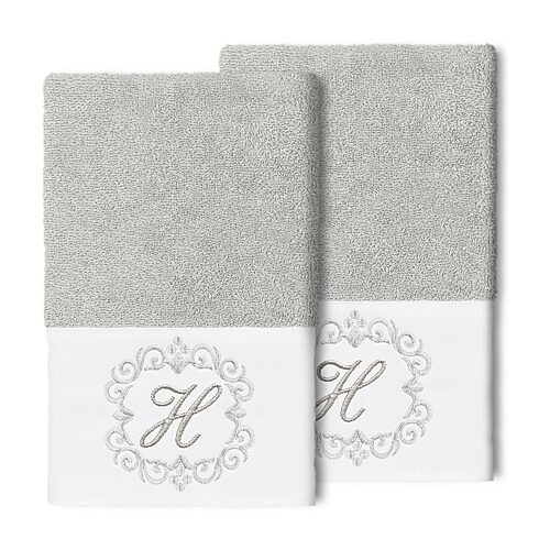 Click here for Linum Home Textiles Monica Silver Embellished 2-pc... prices