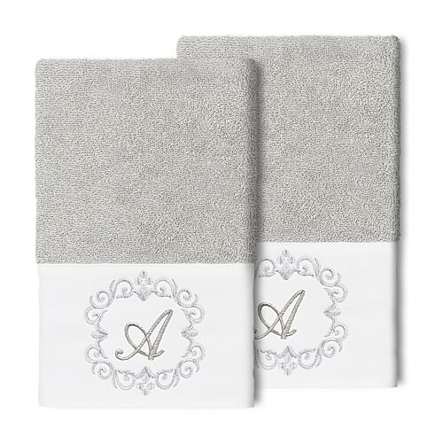 Click here for Linum Home Textiles Monica Silver Embellished 2-pc... prices