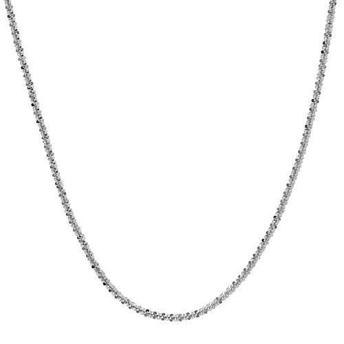 Click here for 14K White Gold 16-20 1.4mm Crisscross Chain  One S... prices
