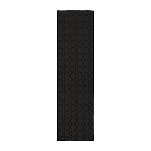 Garland Sparta Geometric Stain Resistant Indoor Rectangular Runner  One Size  Black