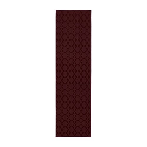 Garland Sparta Geometric Stain Resistant Indoor Rectangular Runner  One Size  Red