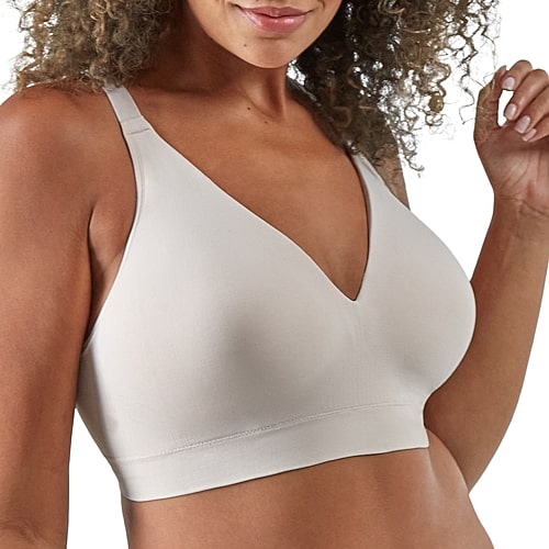 Bali Comfort Revolution Modern Seamless Wireless Full Coverage Bra-Df3380  Medium  Beige