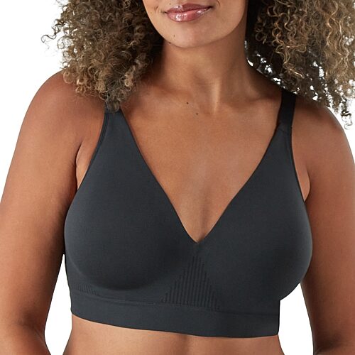 Bali Comfort Revolution Modern Seamless Wireless Full Coverage Bra-Df3380  Medium  Black