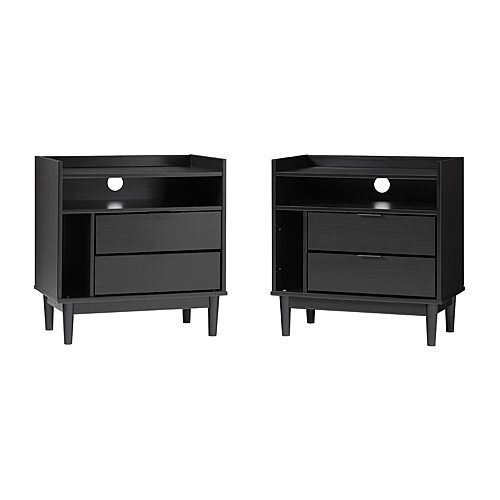 Click here for MCM 2 Drawer Nighstand  One Size  Black prices