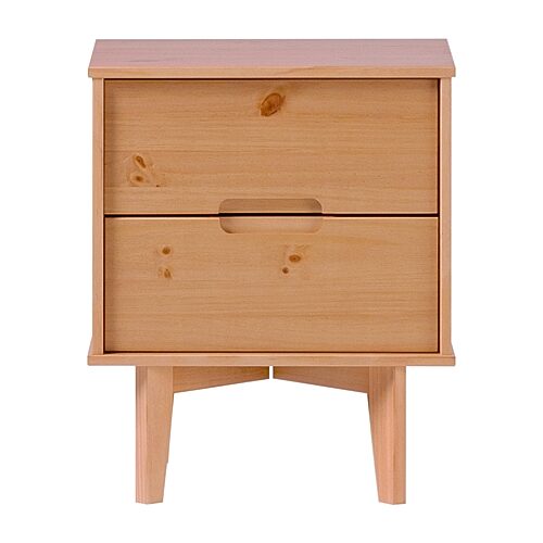 Click here for 2-Drawer Groove Handle Nightstand  One Size  Brown prices