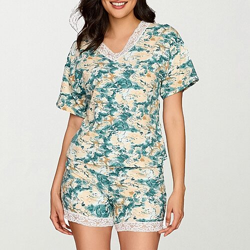 Click here for Ilusion Womens Round Neck Short Sleeve 2-pc. Pajam... prices
