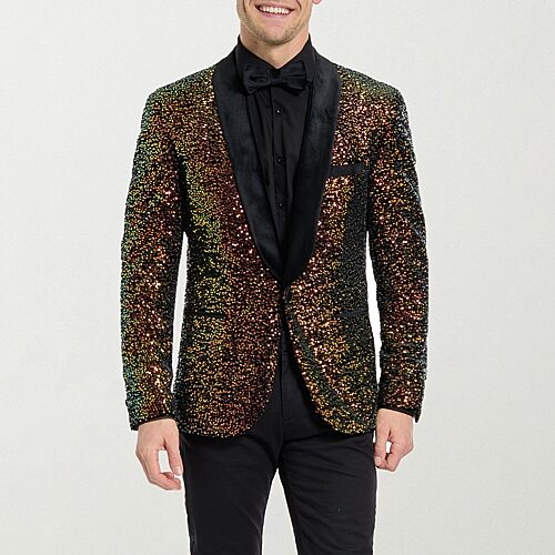 Opposuits Sequins Mens Slim Fit Suit Jacket  44 Regular  Multiple Colors