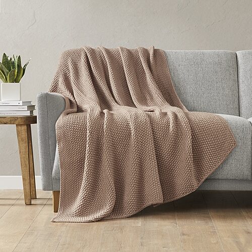 Click here for Ink+Ivy Bree Knit Throw  50 x 60 - Brown prices