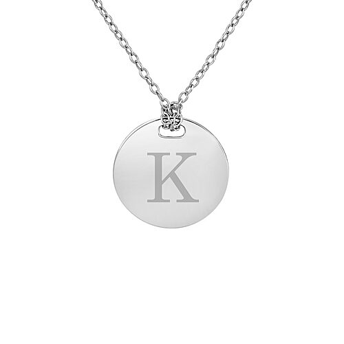 Click here for Personalized Sterling Silver 16mm Round Initial Pe... prices