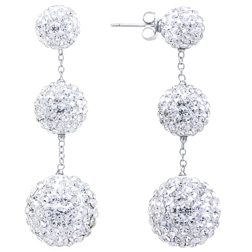 Click here for Sparkle Allure Crystal Graduated Pave Ball Silver... prices