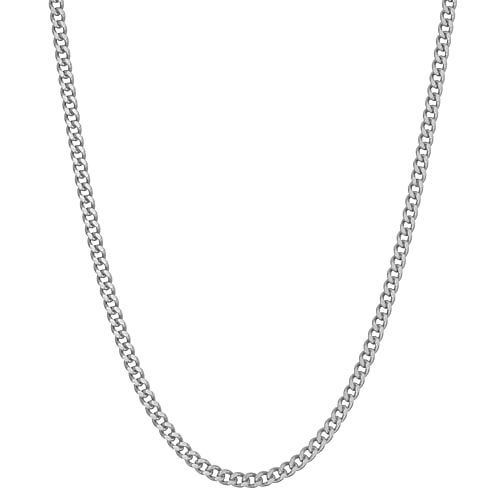 Click here for Unisex Adult Sterling Silver 18 Inch Curb Chain Ne... prices
