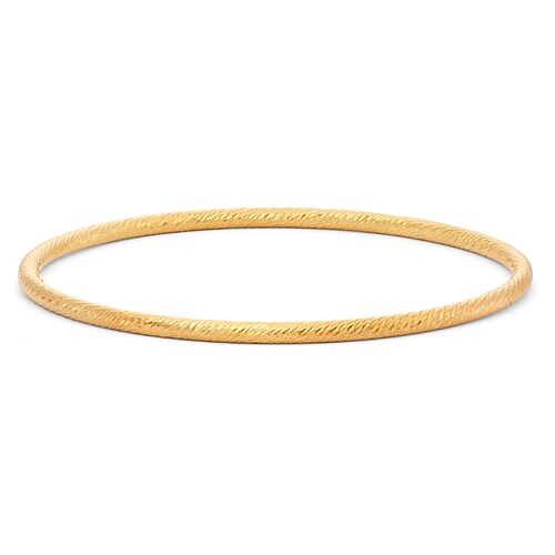 Click here for Unisex Adult 14K Gold Over Silver Bangle Bracelet... prices