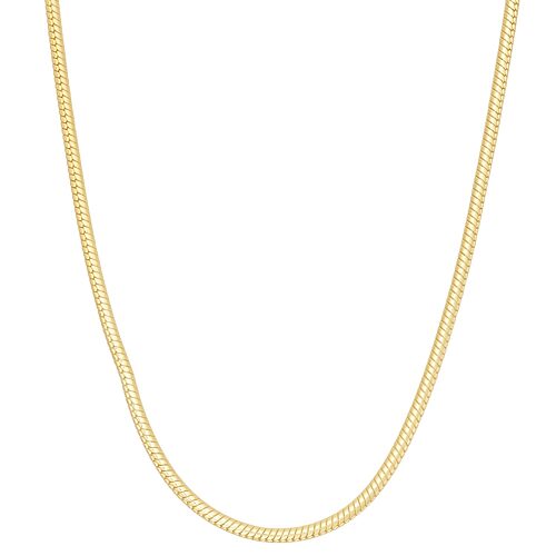 Click here for 14K Gold Over Silver Solid Snake Chain Necklace  O... prices