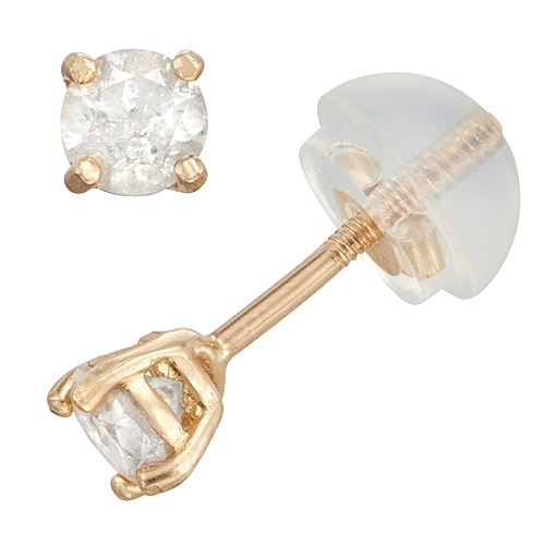 Click here for 1/4 CT. T.W. Natural White Diamond 14K Gold 3.3mm... prices