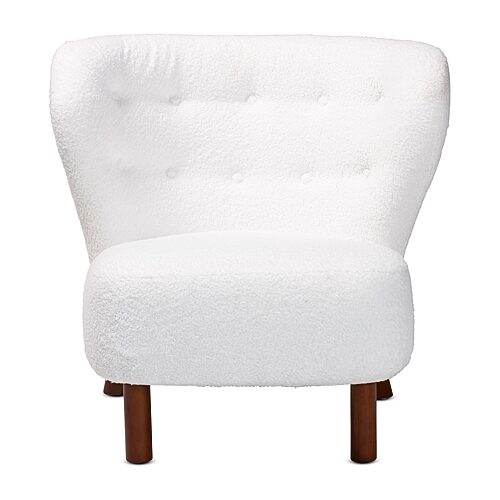 Click here for Cabrera Upholstered Wingback Chair  One Size  Whit... prices
