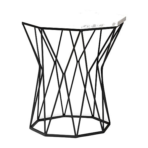 Click here for Venedict Metal End Table  One Size  White prices