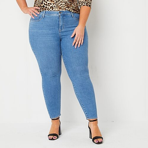 Click here for Bold Elements Womens Plus Mid Rise Skinny Fit Jean... prices