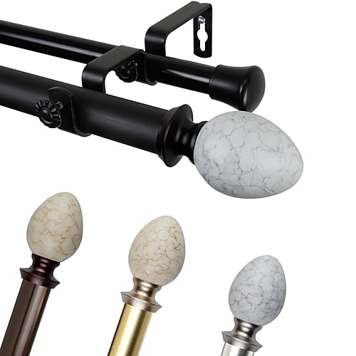 Click here for Rod Desyne Ovate Double Curtain Rod  One Size  Bro... prices