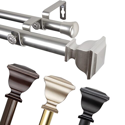 Click here for Rod Desyne Romeo Double Curtain Rod  One Size  Bro... prices