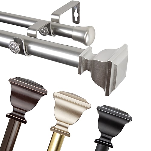 Click here for Rod Desyne Romeo Double Curtain Rod  One Size  Yel... prices