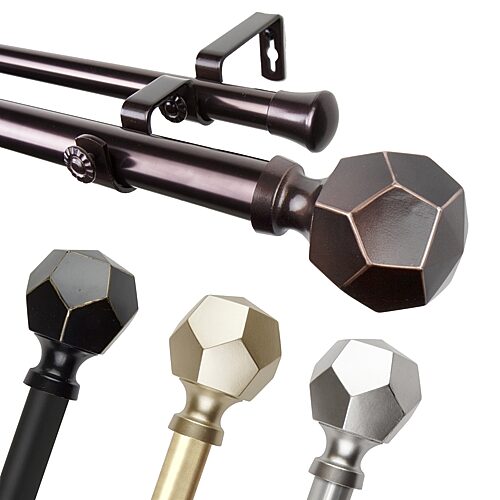 Click here for Rod Desyne Darden Double Curtain Rod  One Size  Br... prices