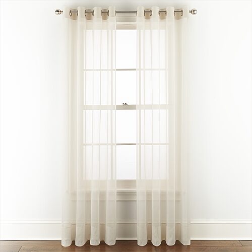 Click here for Liz Claiborne Lisette Grommet Top Sheer Single Cur... prices