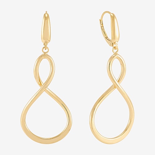 Click here for Mia Oro Womens 14K Gold Round Drop Earrings  One S... prices