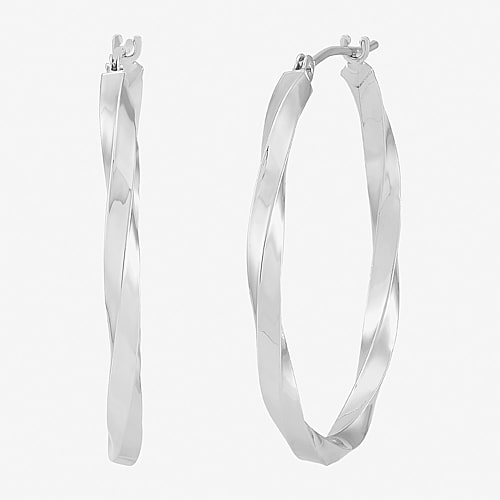 Click here for Womens 14K Gold 30mm Round Hoop Earrings  One Size prices