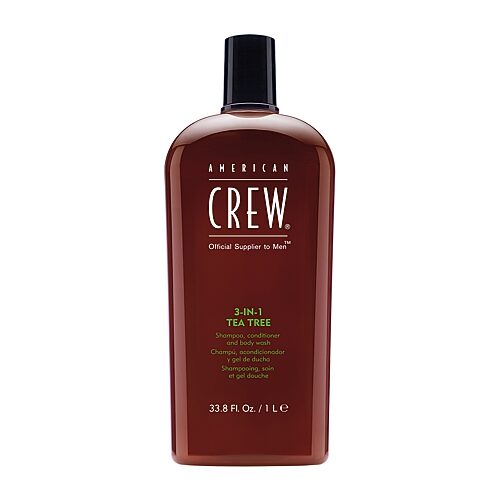 American Crew - Men 3-IN-1 Tea Tree Shampoo  Conditioner and Body Wash(1000ml/33.8oz)