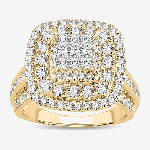 Click here for Womens 2 CT. T.W. Natural White Diamond 10K Gold C... prices
