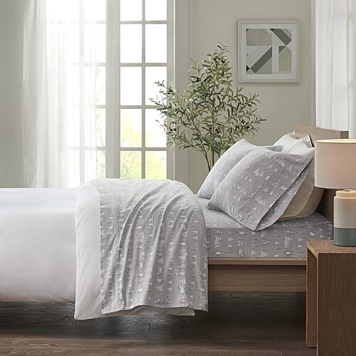 Click here for Madison Park Novelty Printed Cotton Flannel 4-Pc.... prices
