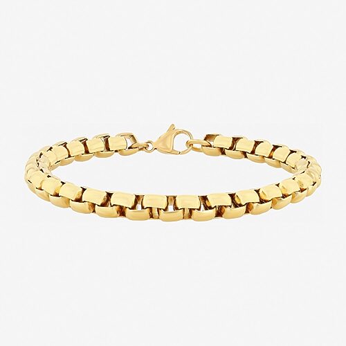 Click here for Mens Stainless Steel Solid 8 1/2 Inch Link Bracele... prices