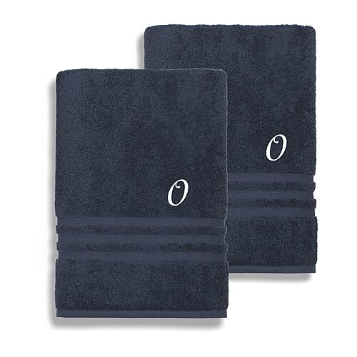 Linum Home Turkish Cotton Personalized Denzi Bath Sheet Set  66 x 35 - O