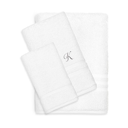 Linum Home Turkish Cotton Personalized Denzi 3-Pc. Bath Towel Set - K
