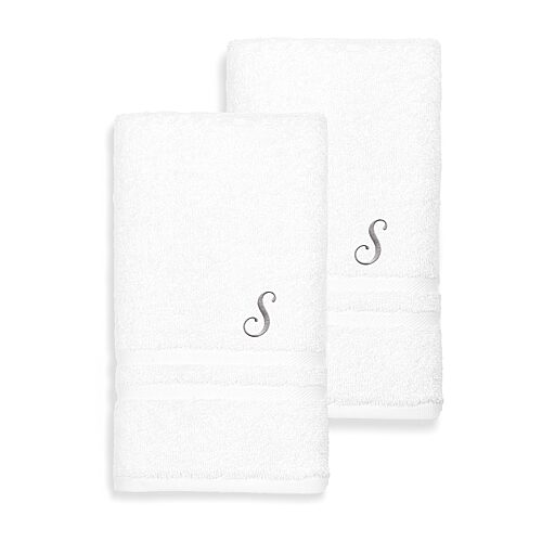 Linum Home Turkish Cotton Personalized Denzi Hand Towel Set  30 x 16 - S