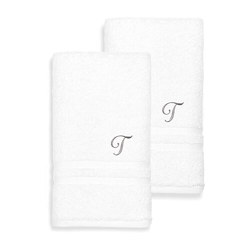 Linum Home Turkish Cotton Personalized Denzi Hand Towel Set  30 x 16 - T