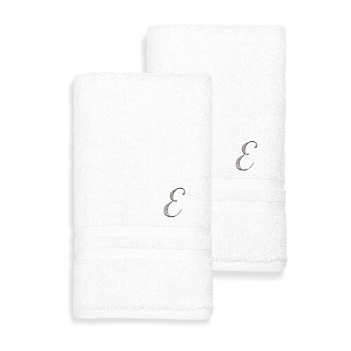 Linum Home Turkish Cotton Personalized Denzi Hand Towel Set  30 x 16 - E