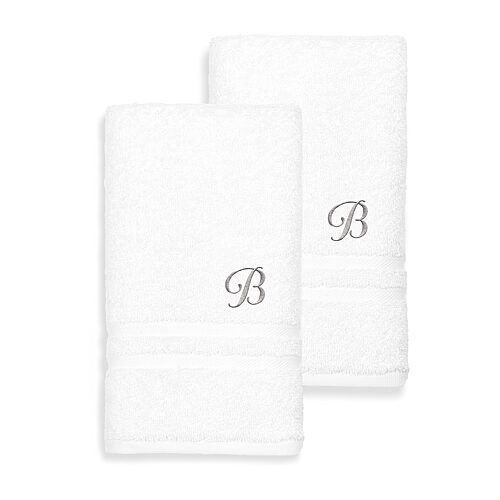 Linum Home Turkish Cotton Personalized Denzi Hand Towel Set  30 x 16 - B