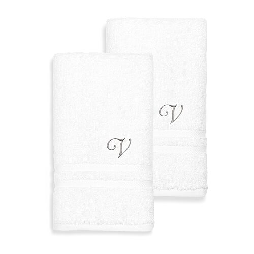 Linum Home Turkish Cotton Personalized Denzi Hand Towel Set  30 x 16 - V