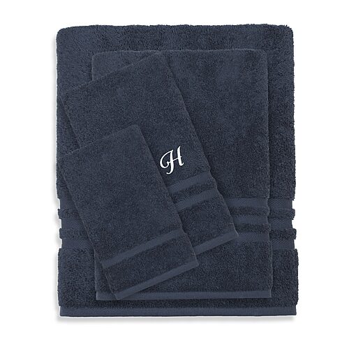 Linum Home Turkish Cotton Personalized Denzi 4-Pc. Bath Towel Set - H