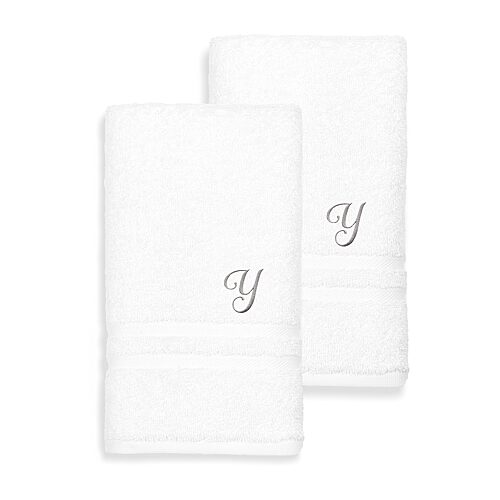 Linum Home Turkish Cotton Personalized Denzi Hand Towel Set  30 x 16 - Y