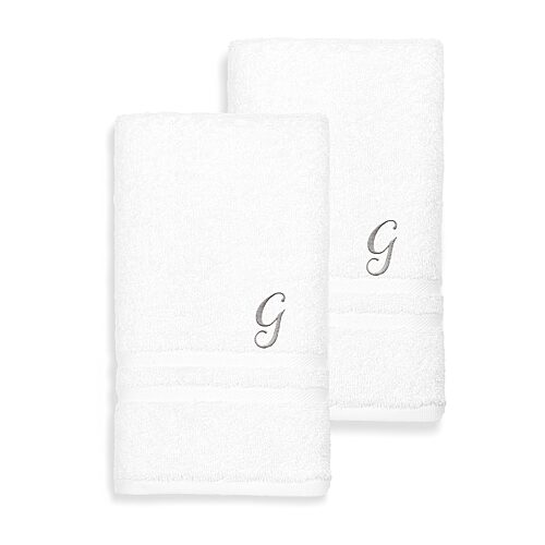Linum Home Turkish Cotton Personalized Denzi Hand Towel Set  30 x 16 - G